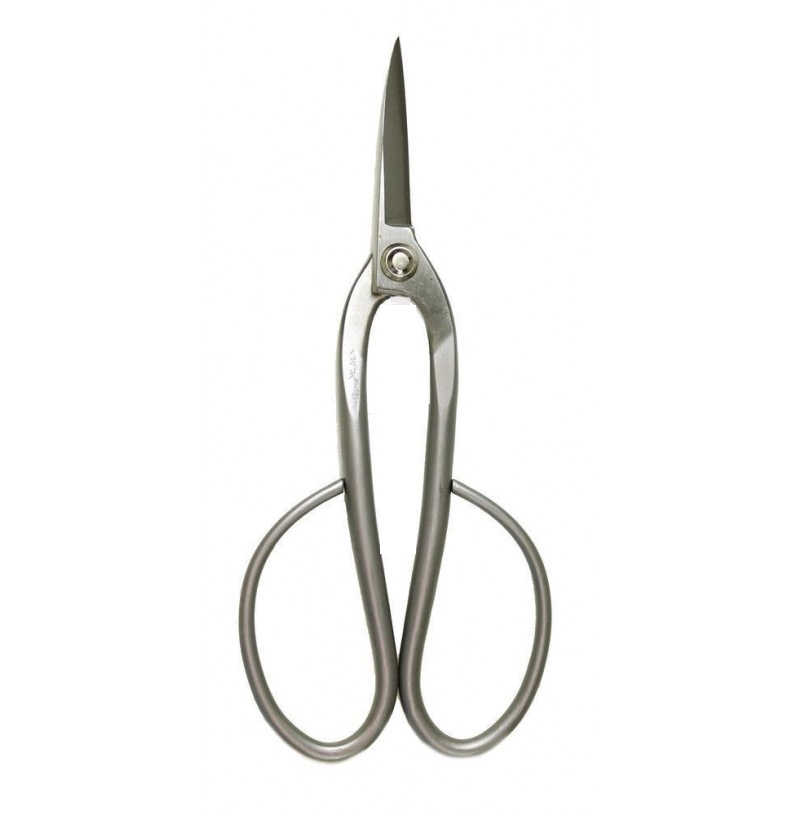 Stainless Steel Long Handled Bonsai Bud Scissors - 155mm - British Bonsai