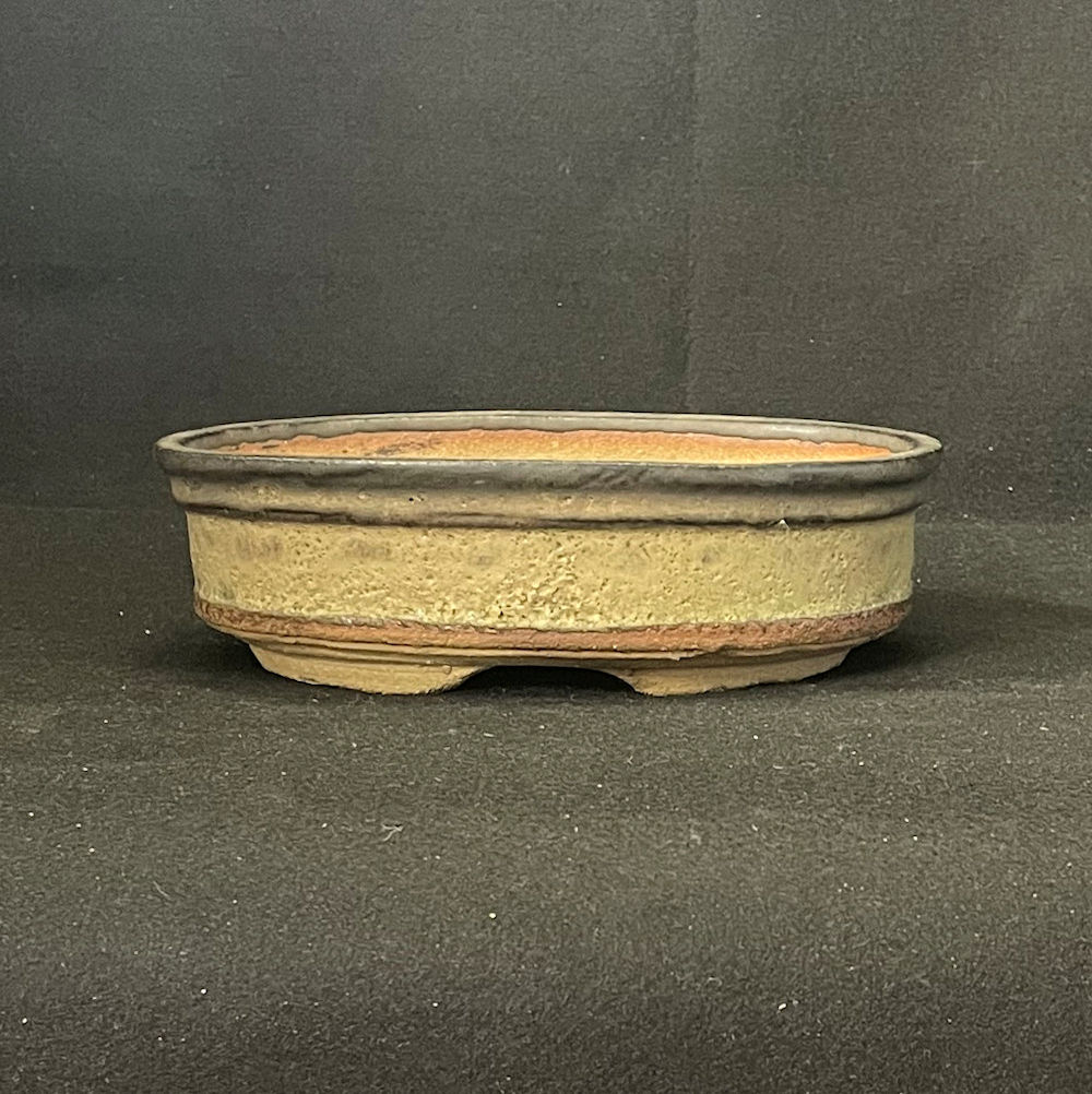 erin rectangular glazed bonsai pot - 20 x 15 x 6cm - British Bonsai