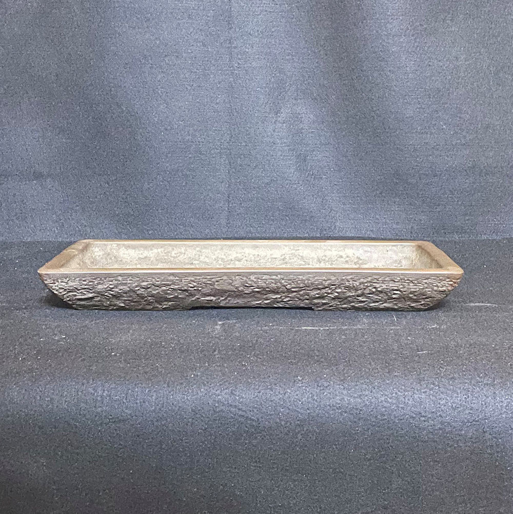 used japanese rectangular unglazed bonsai pot - 31 x 15 x 4cm - British ...