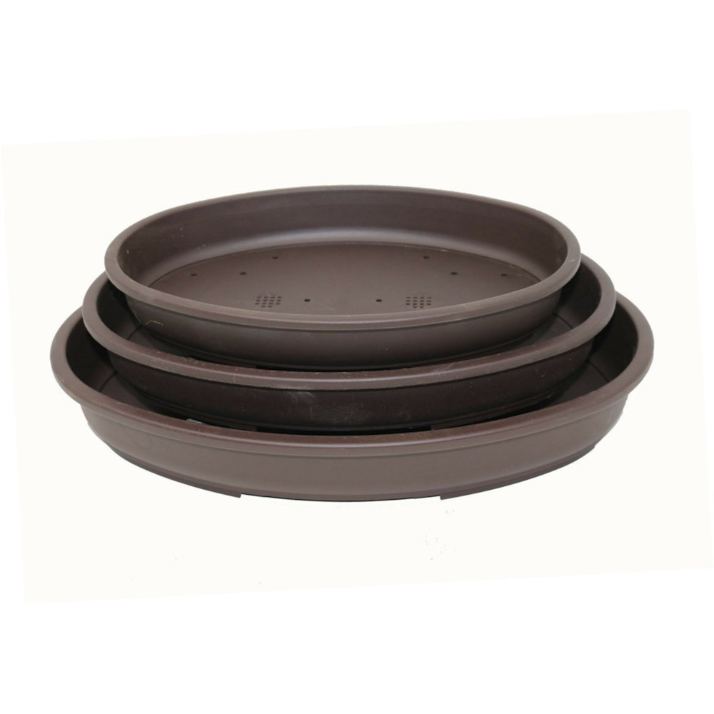 Set of 3no Shallow Plastic Bonsai Pots - British Bonsai