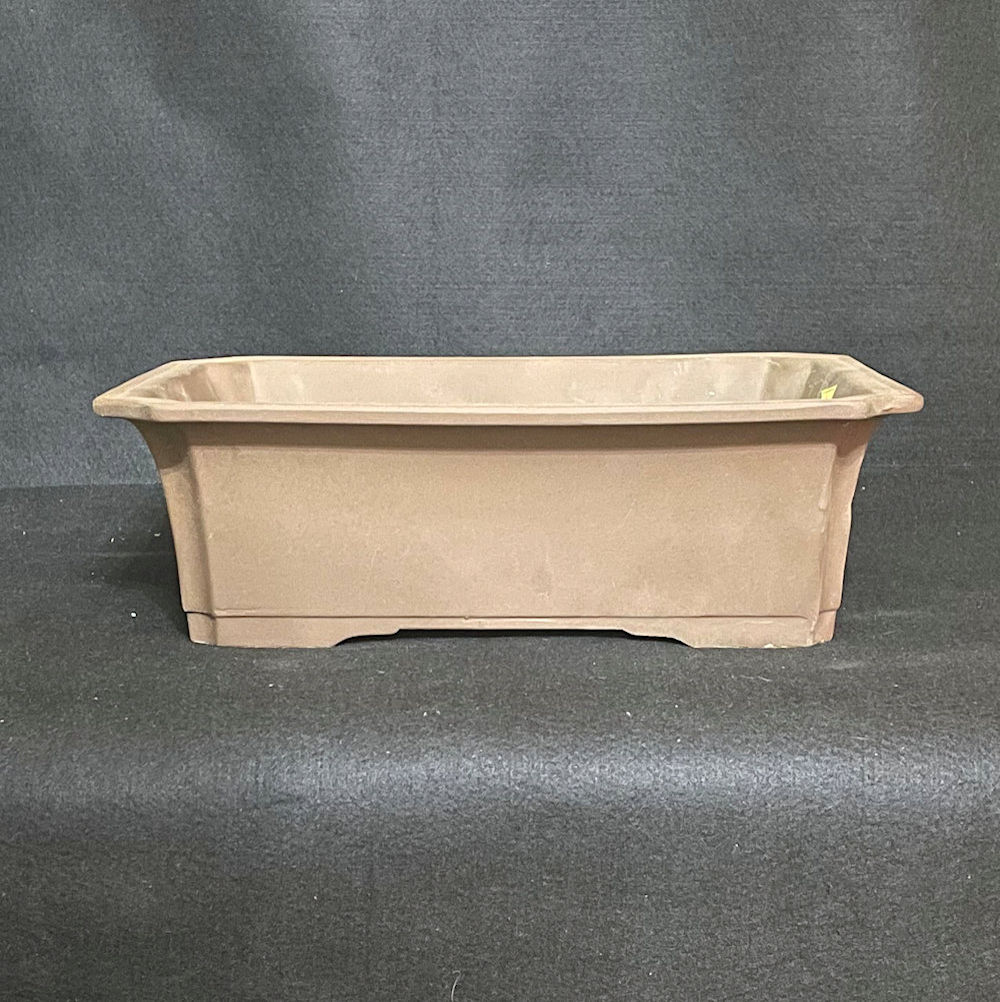 tokoname rectangular unglazed bonsai pot - 29 x 21 x 9cm - British Bonsai