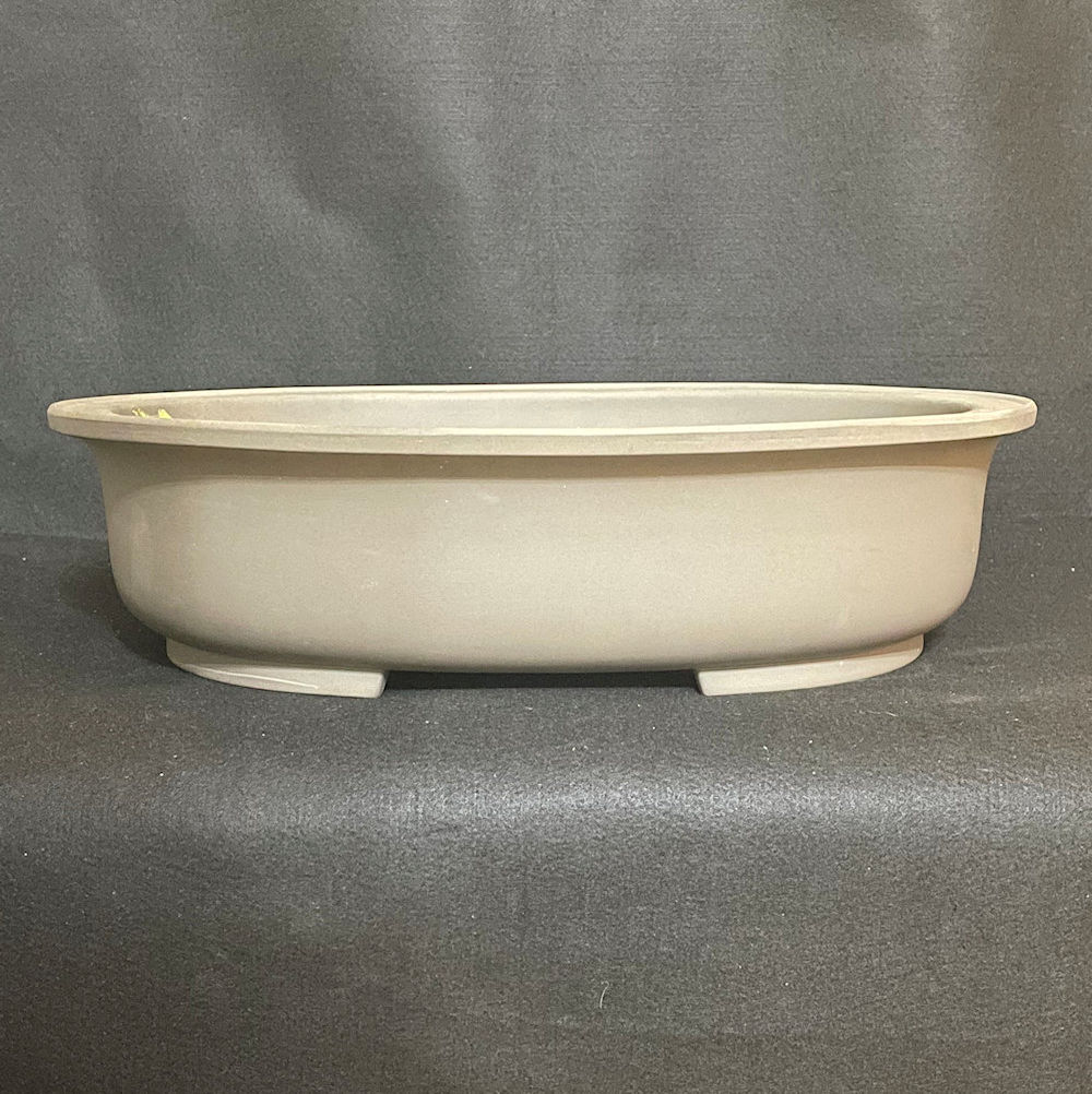 tokoname oval unglazed bonsai pot - 46 x 36 x 11cm - British Bonsai