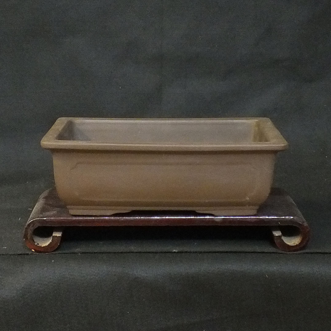 tokoname rectangular unglazed bonsai pot - 16 x 12 x 6cm - British Bonsai