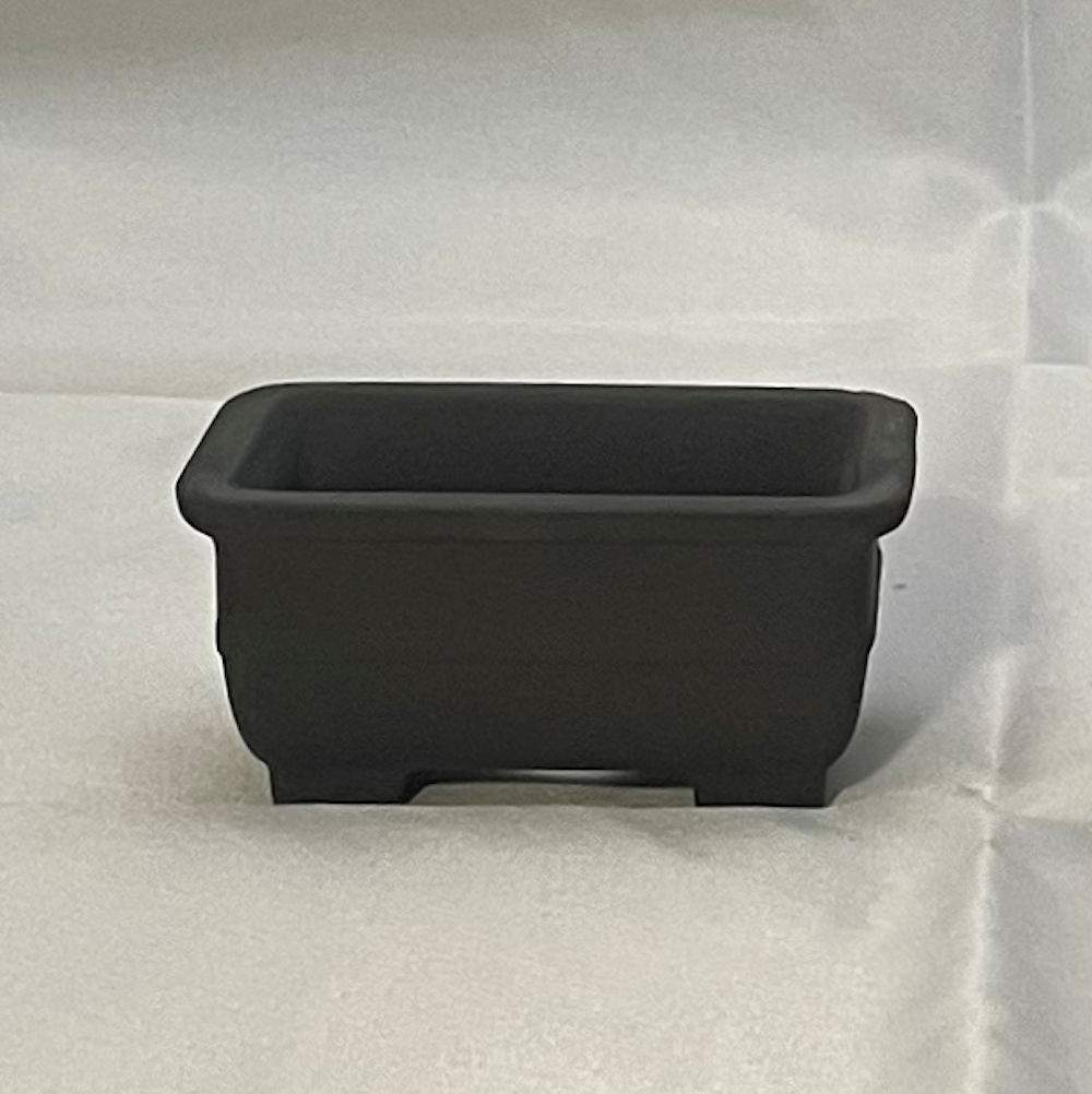 seto rectangular unglazed bonsai pot - 8 x 6 x 4cm - British Bonsai