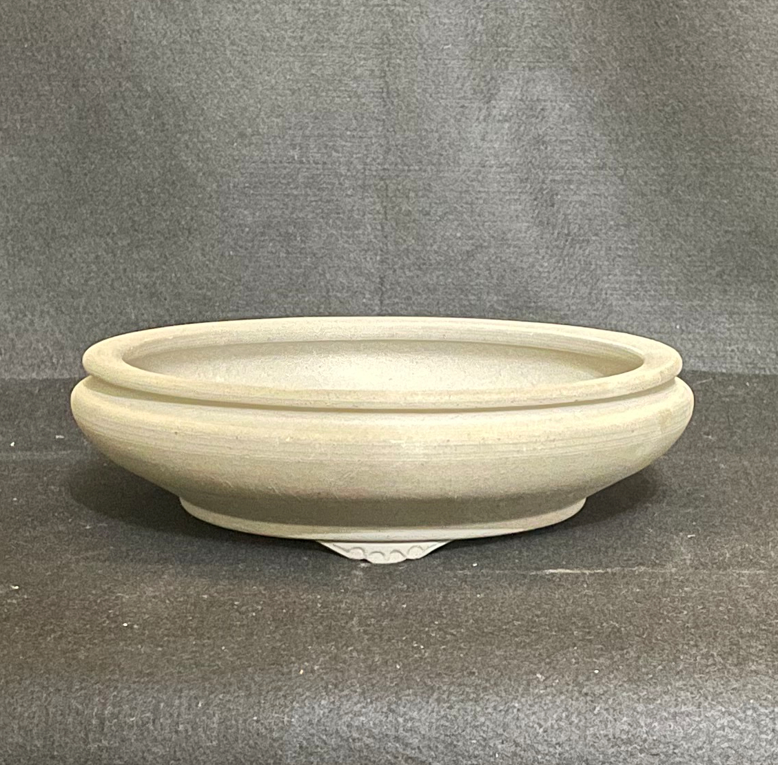 houtoku round unglazed bonsai pot - 21 x 6cm - British Bonsai