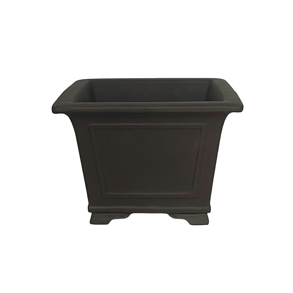 Yixing Square Unglazed Bonsai Pot - 21 x 21 x 14cm - British Bonsai