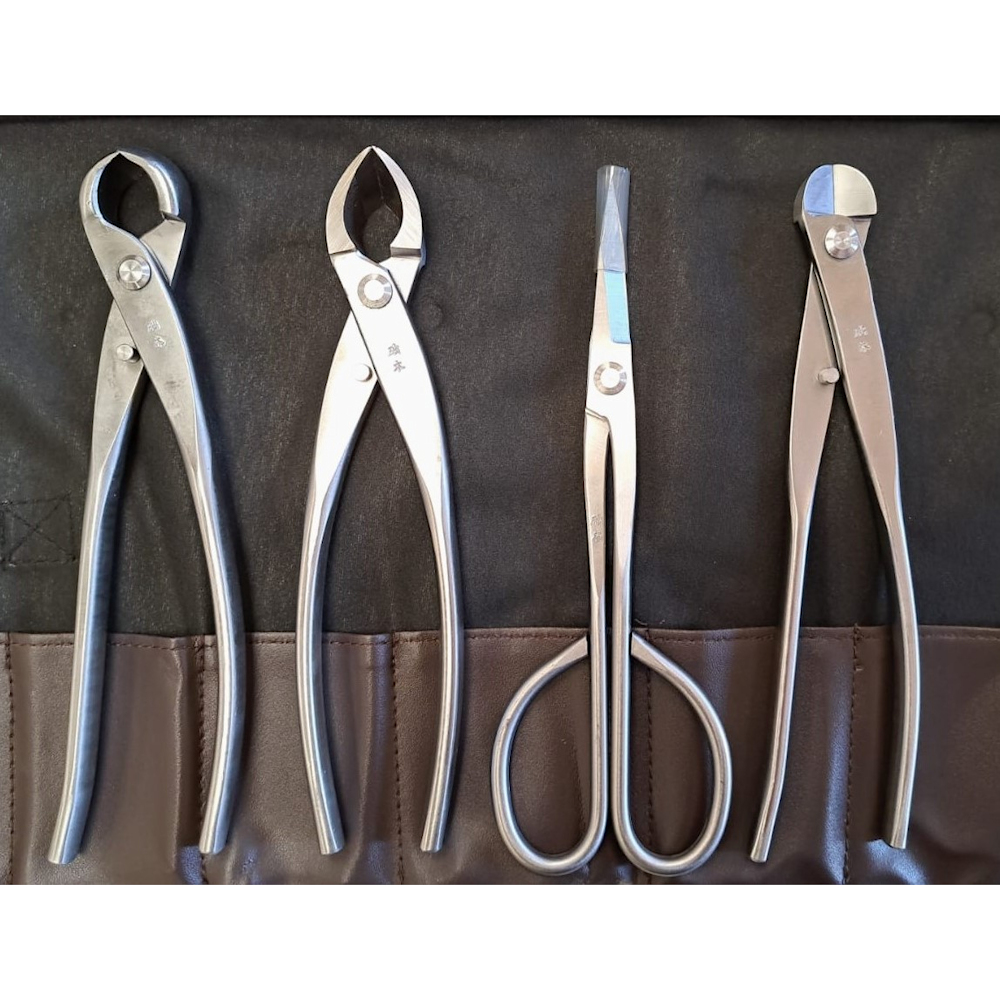 Stainless Steel Bonsai 5 Piece Tool Set - Large Cutters - British Bonsai