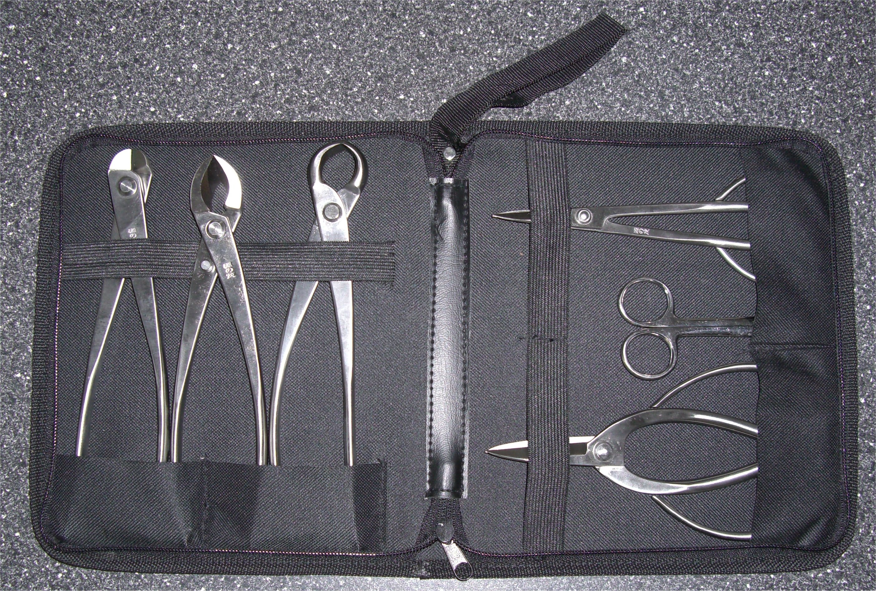 Stainless Steel Bonsai 7 Piece Tool Set - Large Cutters - British Bonsai
