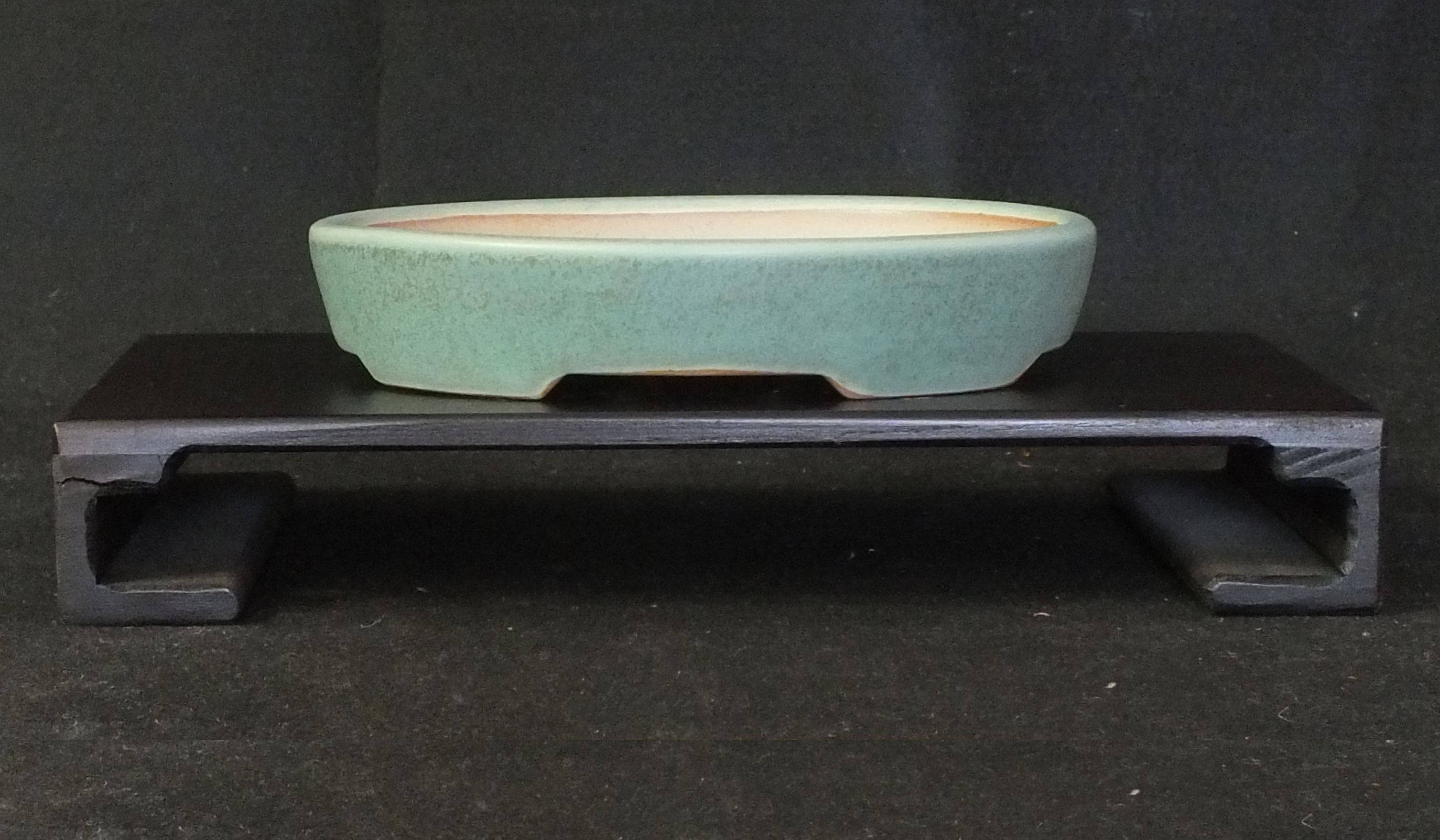 Centre Oval Unglazed Bonsai Pot - 15 x 12 x 6cm - British Bonsai