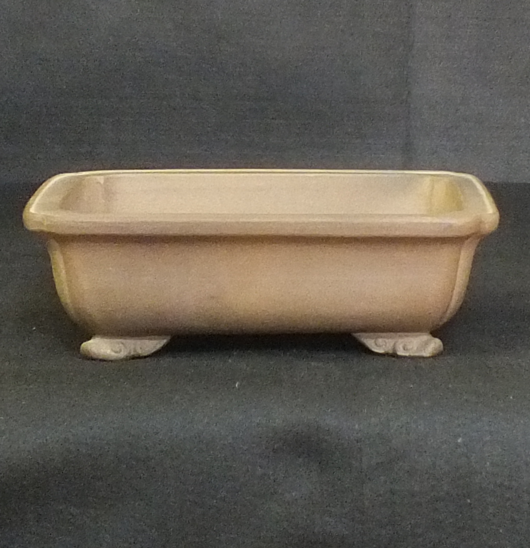 Rectangular Unglazed Bonsai Pot - 20 x 17 x 6cm - British Bonsai