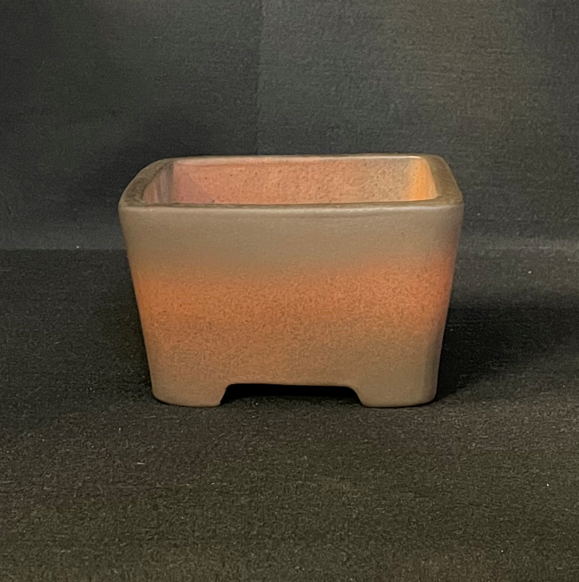 Square Unglazed Bonsai Pot - 18 x 18 x 11cm - British Bonsai